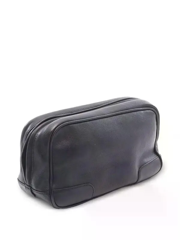 Loewe Leather Anagram Clutch Bag - Black