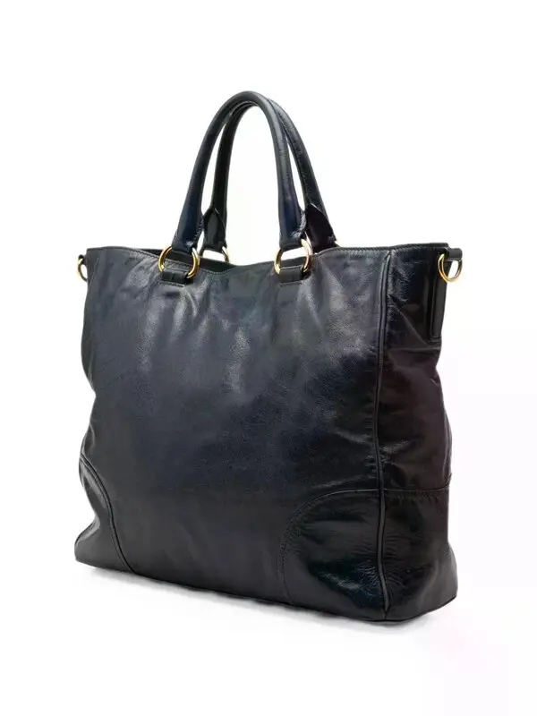 Prada Vitello Shine Convertible Tote Satchel