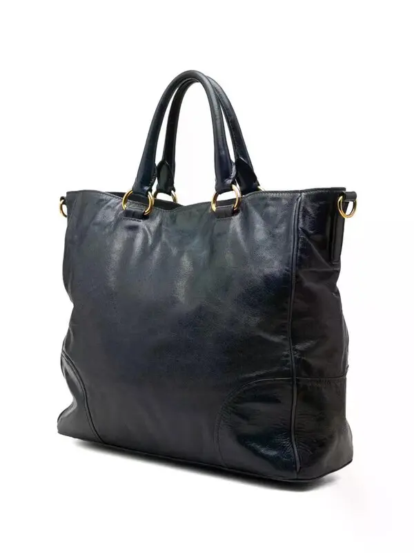 Prada Vitello Shine Convertible Tote Satchel