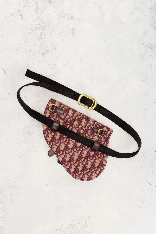 FWRD RENEW Dior Trotter Oblique Saddle Belt Bag