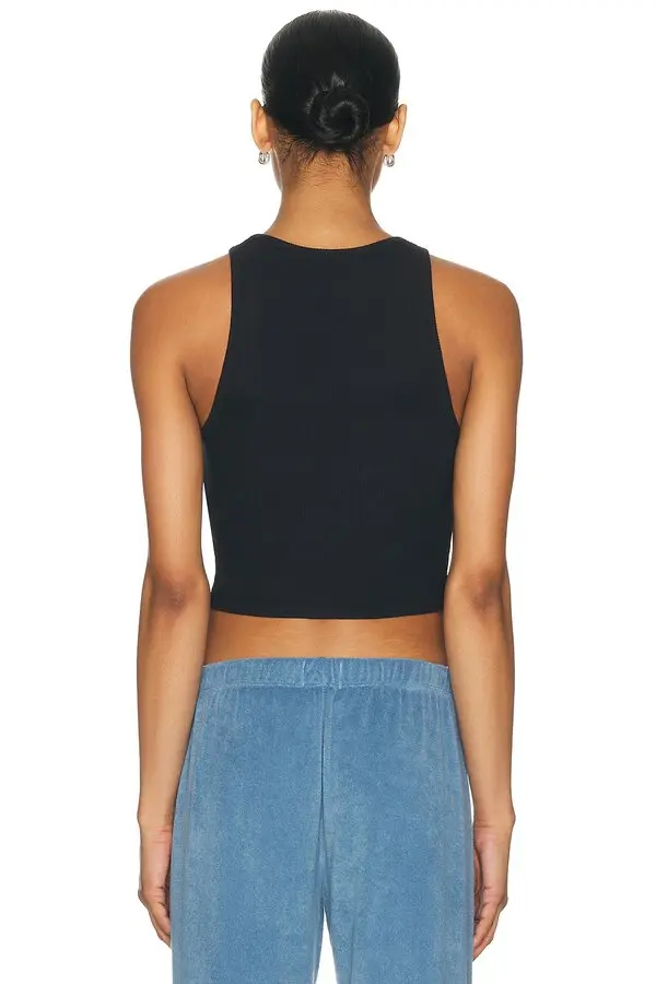 Sporty & Rich Signature Logo Krystal Tank Top