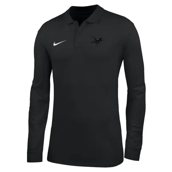 Nike College Dri-fit Long-sleeve Polo - Black