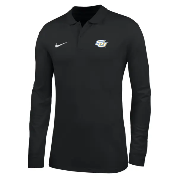 Nike College Dri-fit Long-sleeve Polo - Black