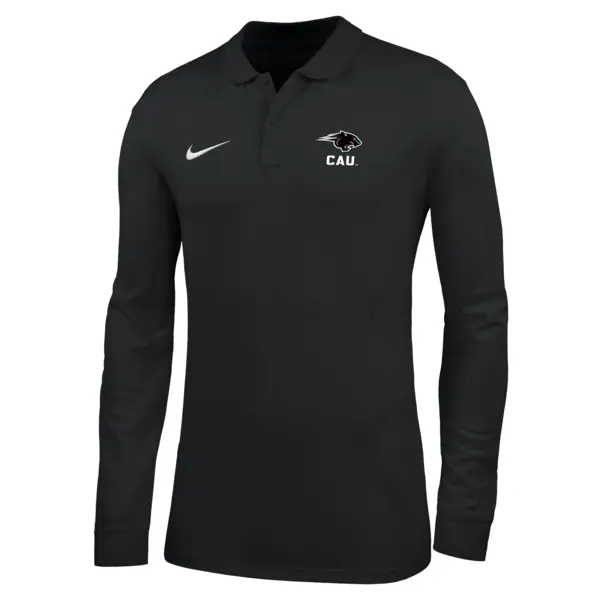 Nike College Dri-fit Long-sleeve Polo - Black