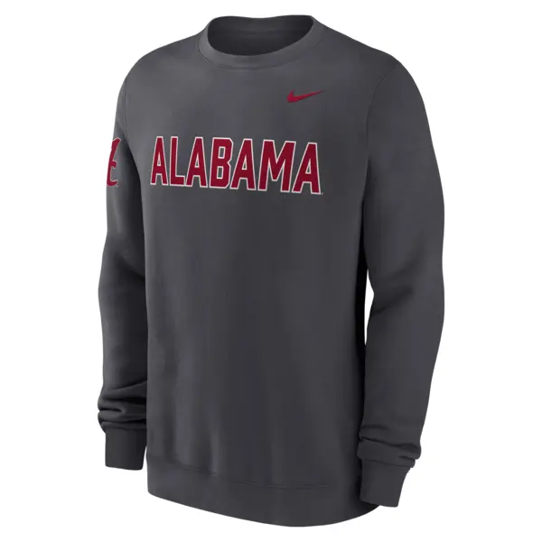 Nike Alabama Sideline Club College Pullover Crew - Grey