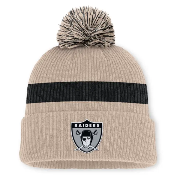 Nike Las Vegas Raiders Cuffed Pom Beanie - Brown