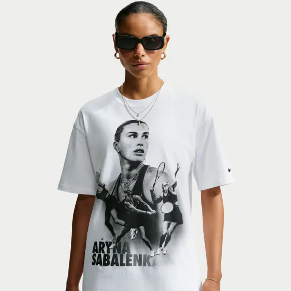 Nike Nikecourt Aryna Sabalenka Dri-fit Tennis T-shirt - White
