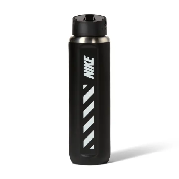 Nike Recharge Stainless-steel Straw Bottle - Black