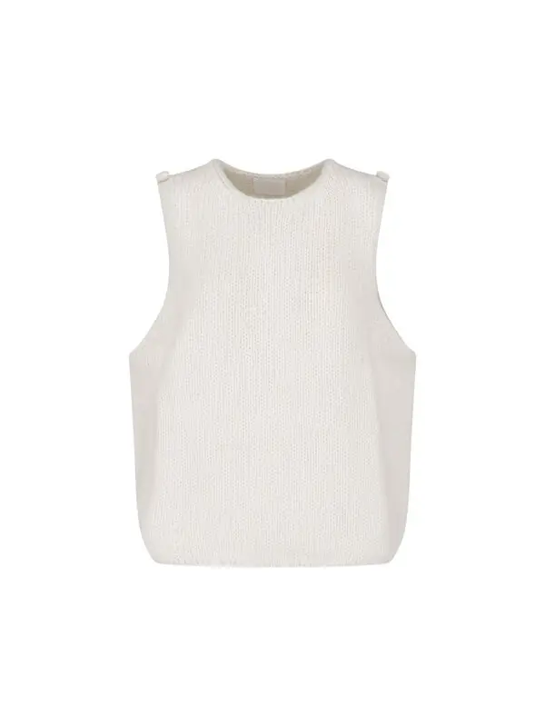 PAMPA THE BRAND Alpaca Wool Tank Top - White