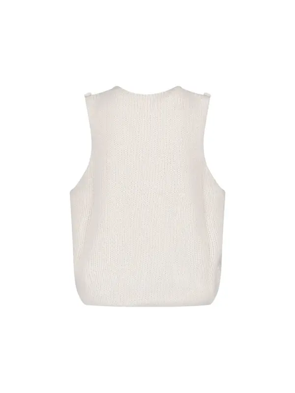 PAMPA THE BRAND Alpaca Wool Tank Top - White