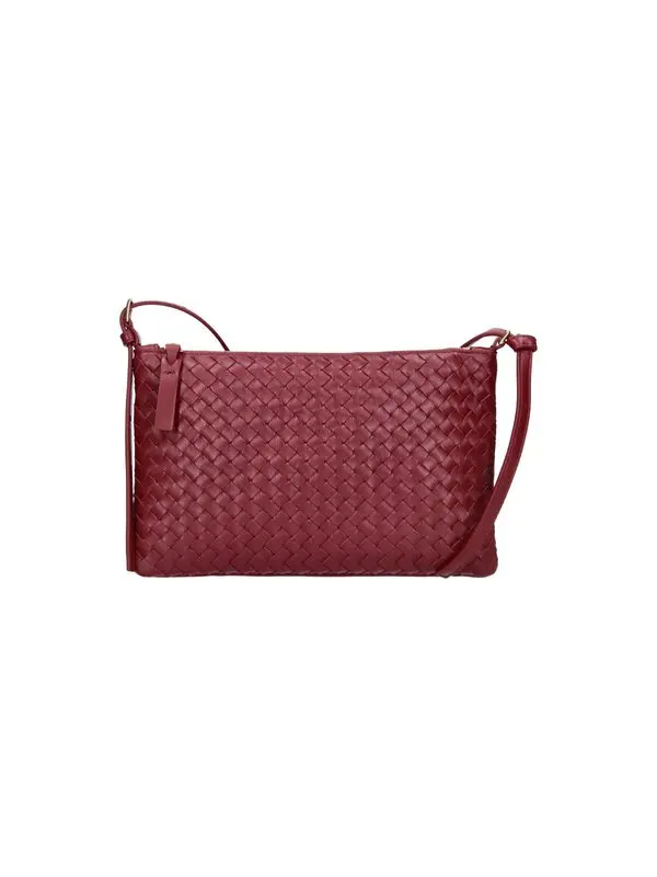 Bottega Veneta Medium Pouch Intrecciato Piccolo - Red