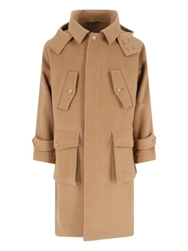Caruso Foscari" Wool Coat - Beige