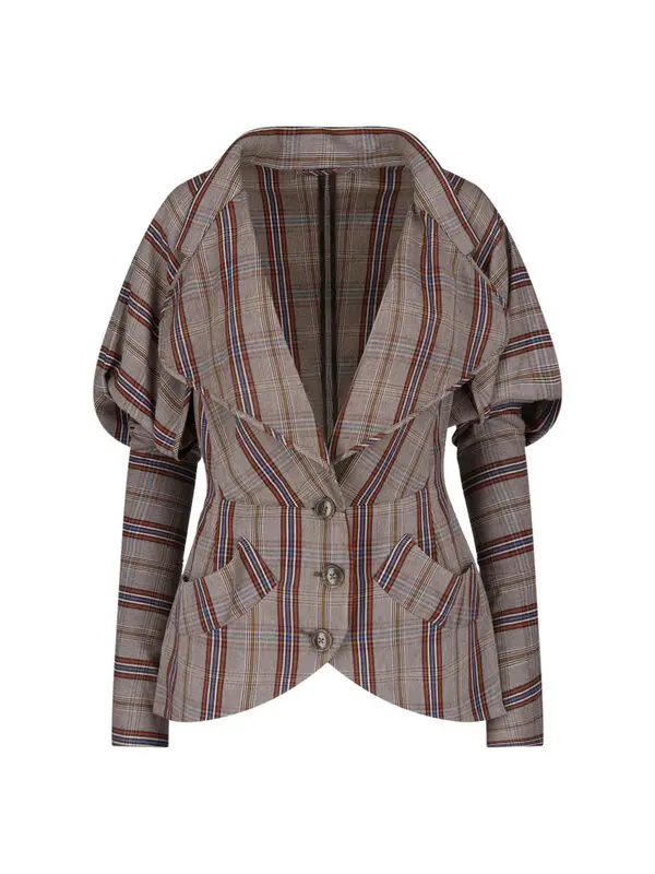 VIVIENNE WESTWOOD Multicolor Viscose Checked Jacket
