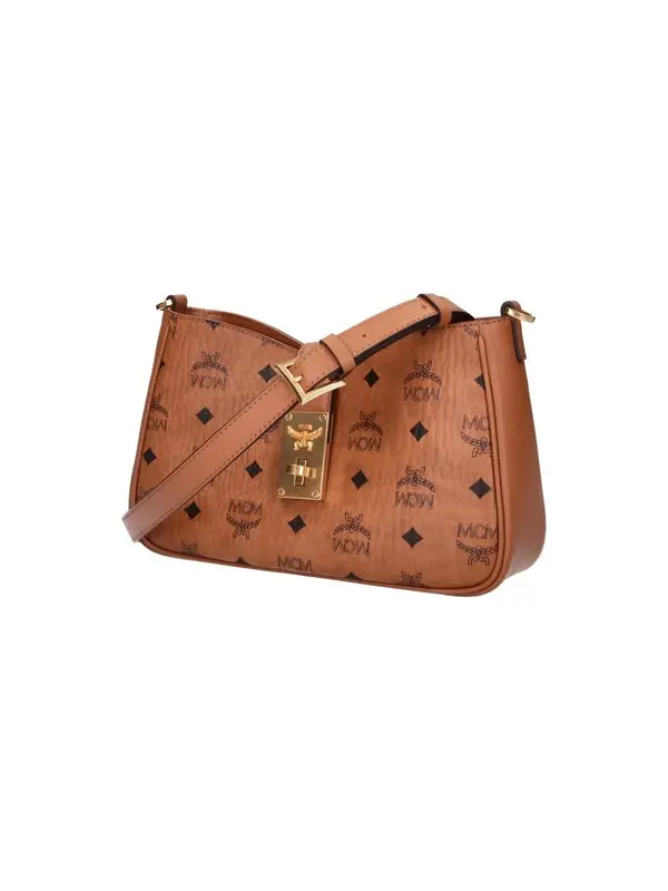 Mcm Small Tracy Shoulder Bag - Brown