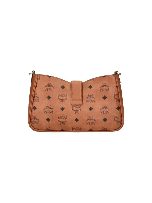 Mcm Small Tracy Shoulder Bag - Brown