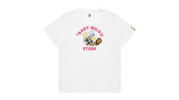 A BATHING APE Baby Milo Fruit Graphic Tee Shirt - White
