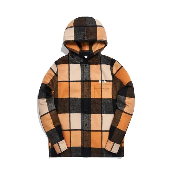 Kith Plaid Wool Ginza Hooded Shirt