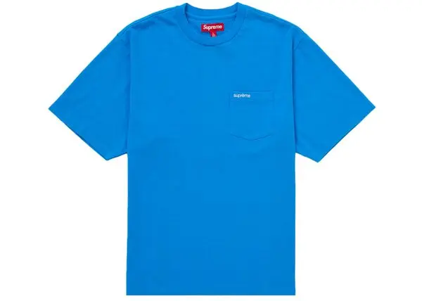 Supreme Short Sleeve Pocket Tee Shirt - Blue