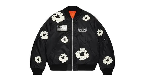DENIM TEARS Cotton Wreath Bomber Jacket
