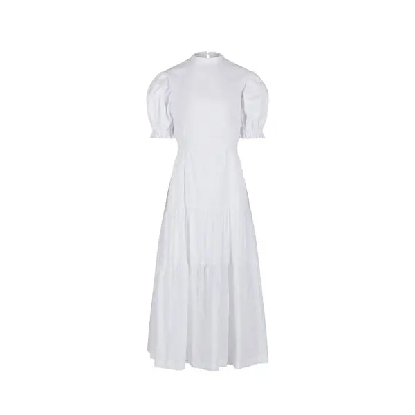 SHIKANZY Lola Maxi Three Tier Ruffle Cotton Dress