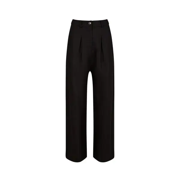 SHIKANZY Kamla Wide Leg Linen High Waisted Pants