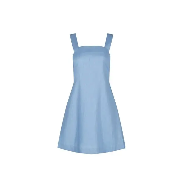 SHIKANZY Daisy A-line Linen Dress With Pockets And Adjustable Straps