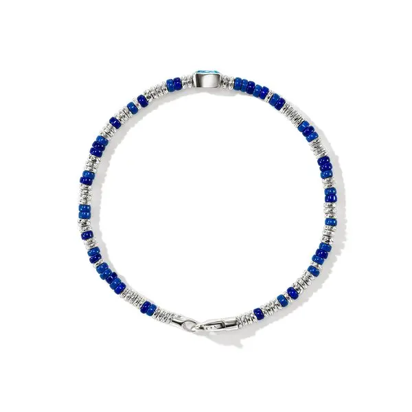 JOHNHARDY Heishi Gemstone Bracelet With Swiss Blue Topaz