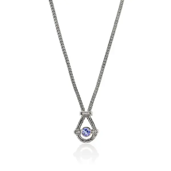 JOHNHARDY Icon Necklace Tanzanite, Diamonds, 1.8mm