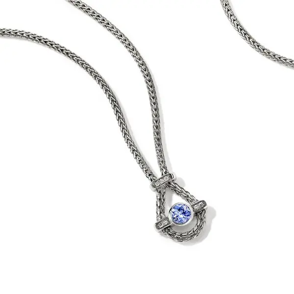 JOHNHARDY Icon Necklace Tanzanite, Diamonds, 1.8mm