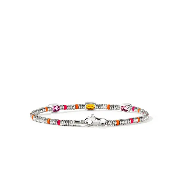 JOHNHARDY Heishi Gem Bracelet With Citrine And Rhodolite