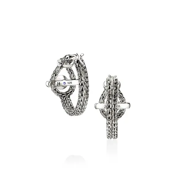 JOHNHARDY Icon Hoop Earrings Tanzanite, Diamonds, 21mm