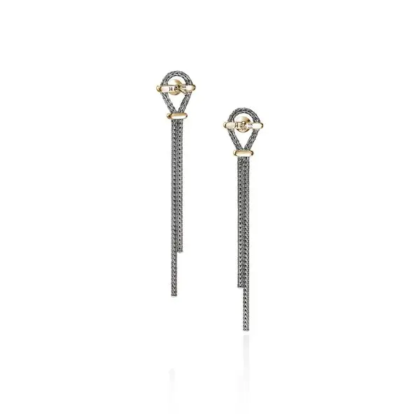 JOHNHARDY Icon Drop Earrings, Gold Orange Citrine