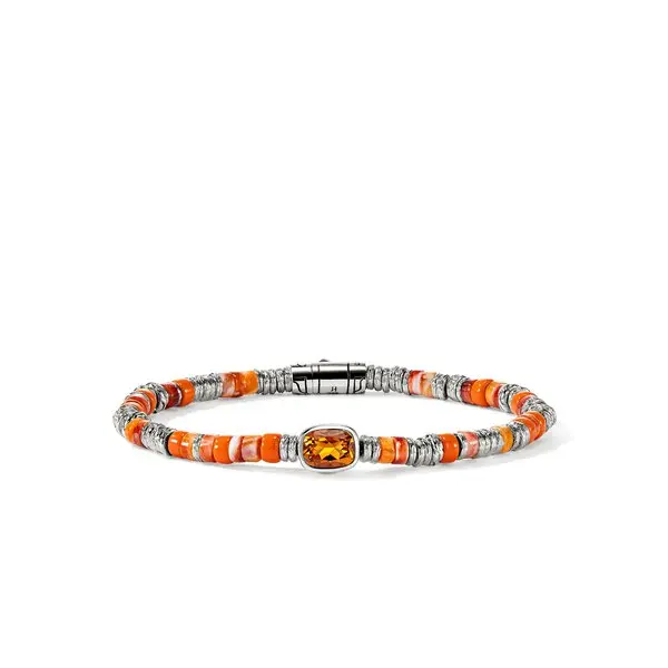 JOHNHARDY Heishi Gem Bracelet With Orange Citrine