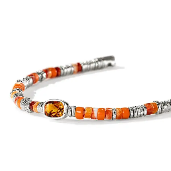 JOHNHARDY Heishi Gem Bracelet With Orange Citrine