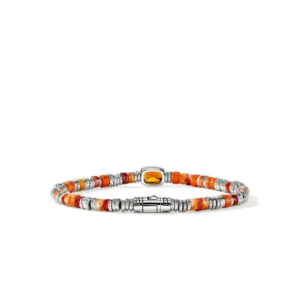 JOHNHARDY Heishi Gem Bracelet With Orange Citrine