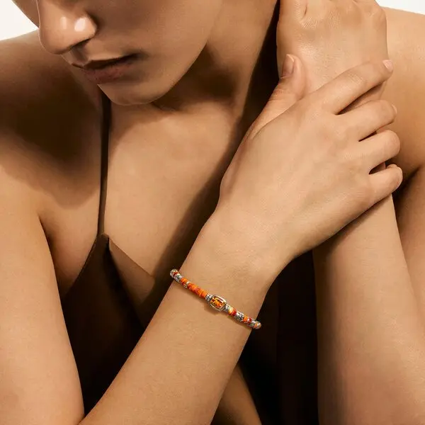 JOHNHARDY Heishi Gem Bracelet With Orange Citrine