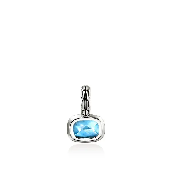JOHNHARDY Heishi Gem Charm Swiss Blue Topaz, Diamonds