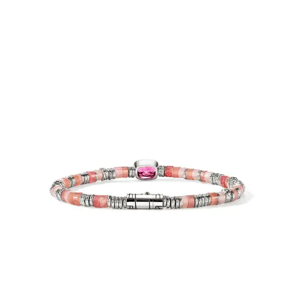 JOHNHARDY John Hardy Heishi Gem Bracelet With Rhodolite