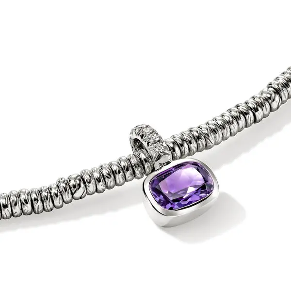 JOHNHARDY John Hardy Heishi Gem Charm Amethyst, Diamonds