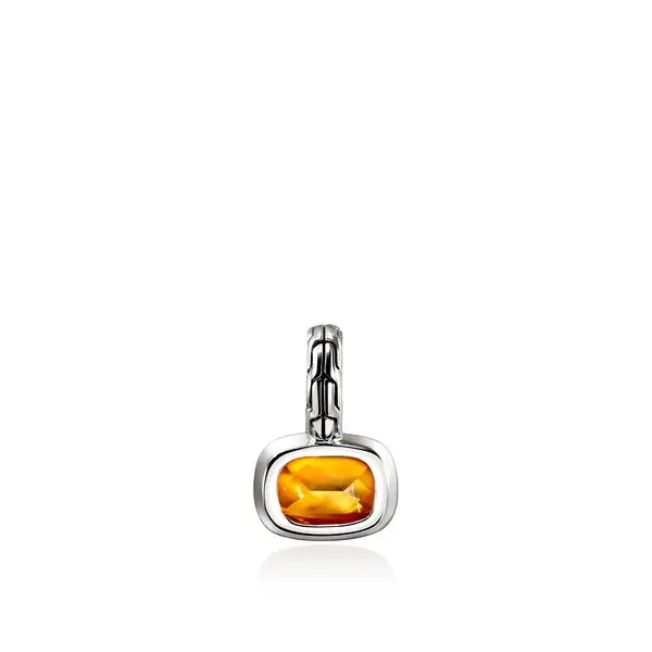 JOHNHARDY Heishi Gem Charm Orange Citrine Diamonds