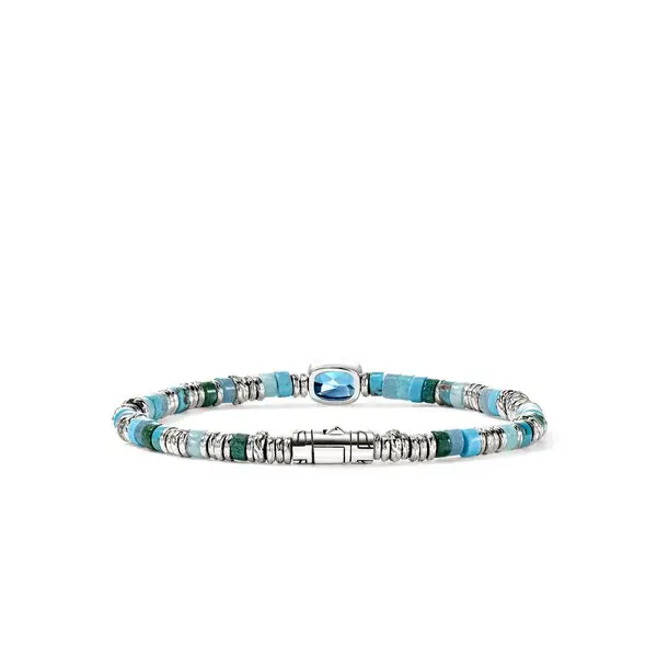 JOHNHARDY Heishi Gemstone Bracelet With Swiss Blue Topaz