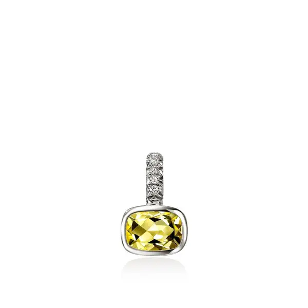 JOHNHARDY Heishi Gem Charm Lemon Quartz, Diamonds