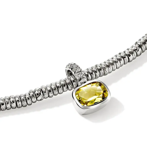 JOHNHARDY Heishi Gem Charm Lemon Quartz, Diamonds