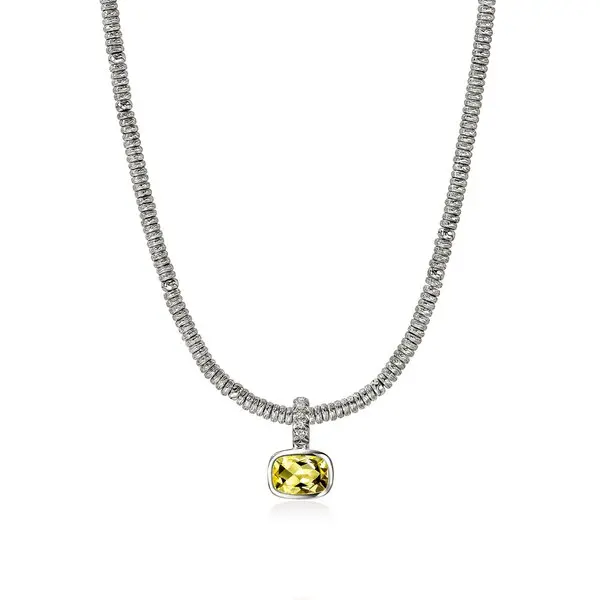 JOHNHARDY Heishi Gem Charm Lemon Quartz, Diamonds
