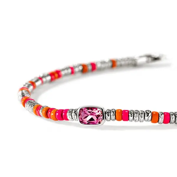 JOHNHARDY Heishi Gem Bracelet Rhodolite
