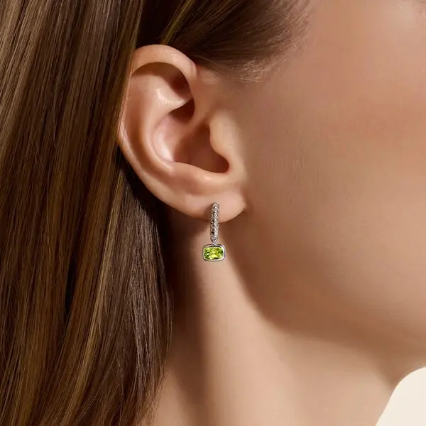 JOHNHARDY John Hardy Heishi Gem Earrings Peridot