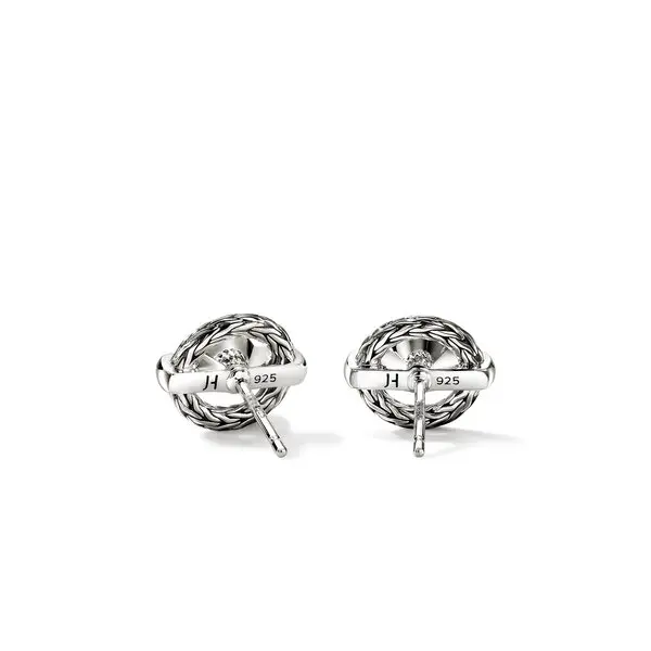 JOHNHARDY Icon Stud Earrings Diamonds, Tanzanite