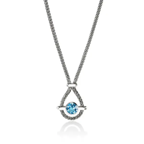 JOHNHARDY Icon Necklace Swiss Blue Topaz, 2.5mm