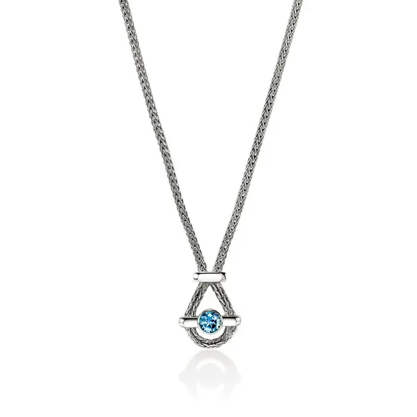 JOHNHARDY Icon Necklace Swiss Blue Topaz, 1.8mm