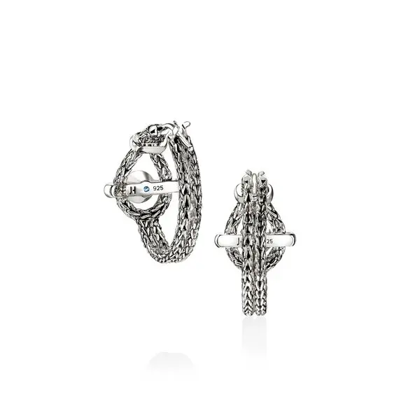 JOHNHARDY Hoop Earrings With Swiss Blue Topaz